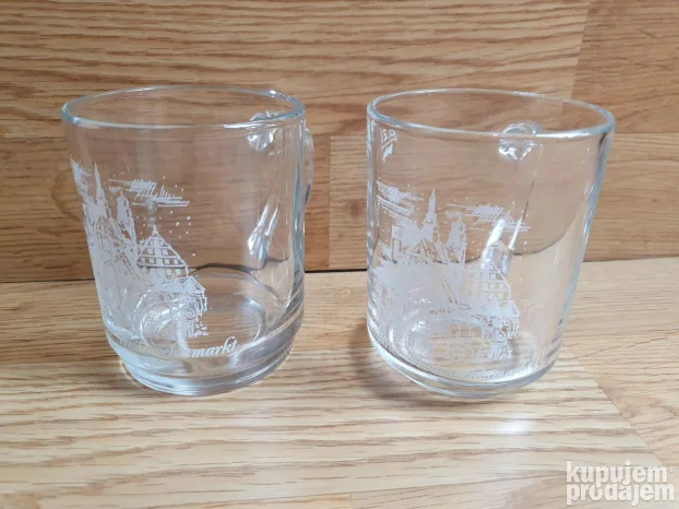 Staklene solje sa Bozicnog marketa 2kom - KupujemProdajem