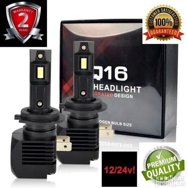 H7 Led sijalice SET 8000LM Q16-series 50W - KupujemProdajem