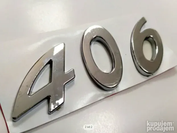 Natpis 406 oznaka znak Peugeot Pezo - KupujemProdajem