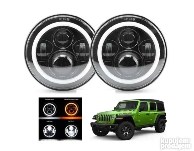 LED farovi m2 univerzalni 18cm 2 x 60w bi led angel eye - KupujemProdajem