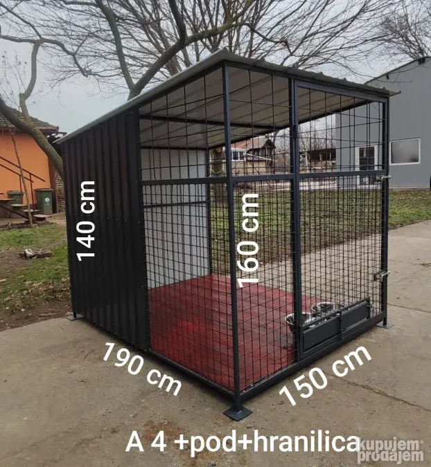 Boks za pse A 4 1.5 x 1.9 pod hranilica - KupujemProdajem