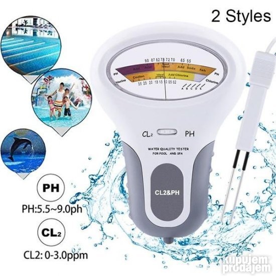 Merač nivoa hlora CL2 i PH vrednosti za bazen NOVO - KupujemProdajem