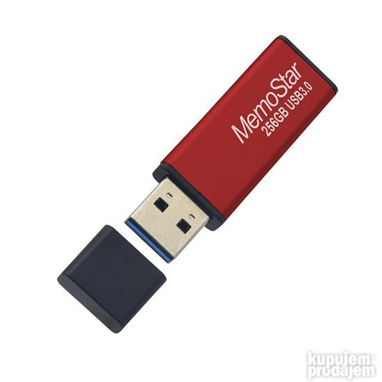 USB Flash memorija MemoStar 256GB SLIM 3.0 crvena - KupujemProdajem