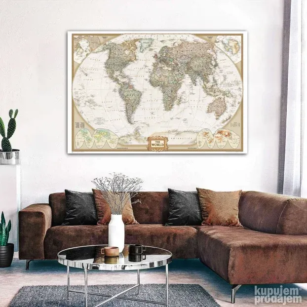 Slike,Karta sveta,Mapa,Svet Dimenzija po želji - KupujemProdajem