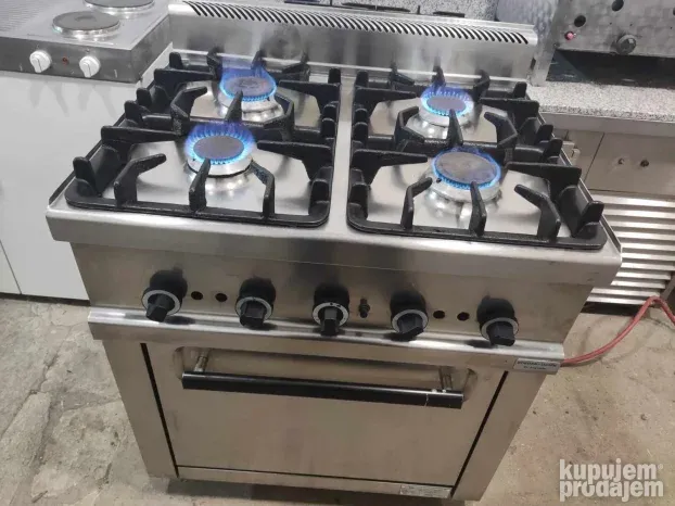 Profesionalni sporet na plin sa rernom na plin 800x700mm - KupujemProdajem
