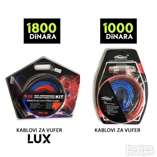 Auto zvučnici, kablovi za vufer, džekovi za radio - KupujemProdajem
