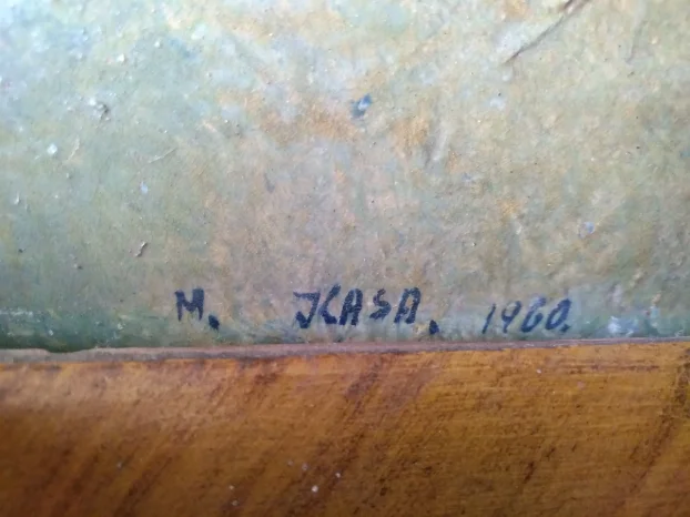 stara slika ulje veliki format 1960 god - 81 x 135 - KupujemProdajem