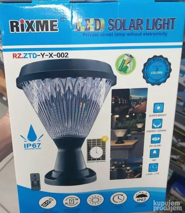 Solarna lampa za dvoriste i baste Rixme - KupujemProdajem
