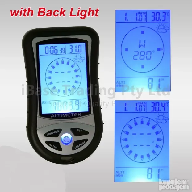 Kompas, altimetar, barometar..digitalni uređaj sa 8 funkcija ...