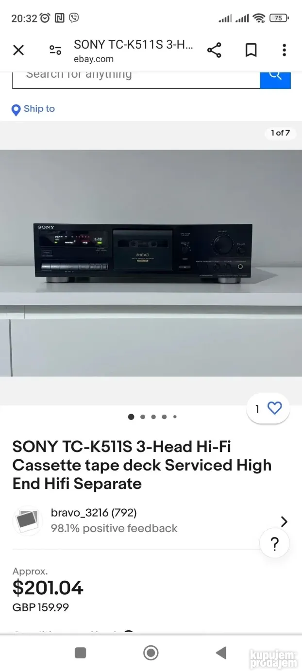 Sony TC K 511 S- Tri glave - KupujemProdajem