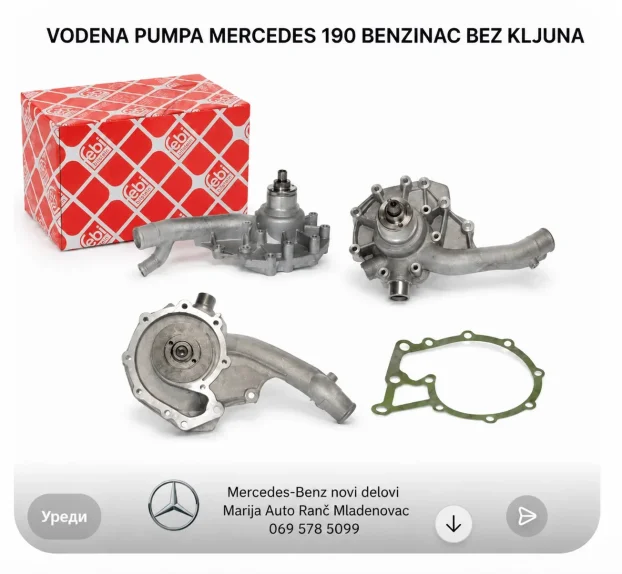 Vodena Pumpa Mercedes 124 190 e c klasa w210 w202 - KupujemProdajem