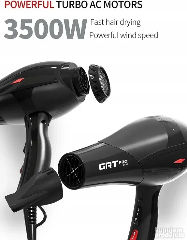 GRT PRO 8800 Profesionalni fen za kosu od čak 3500W - NOVO ...