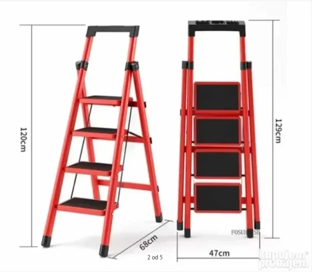 Metalne merdevine sa 4 stepenika sklopive prenosive - KupujemProdajem