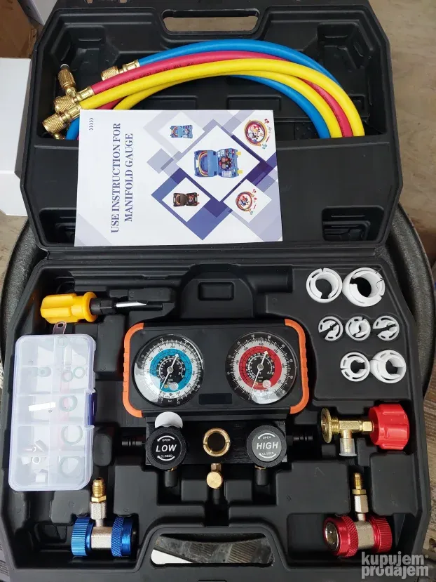 Manometri i creva za punjenje klime Profi Set Alat - KupujemProdajem
