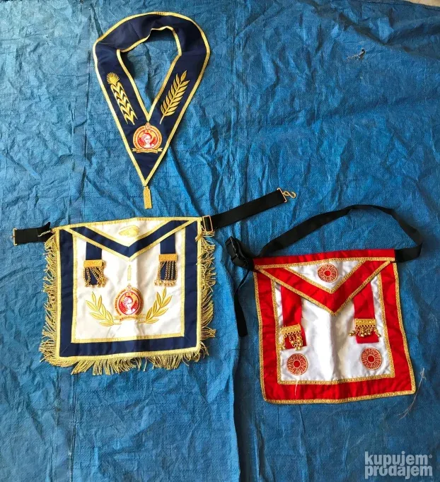 Masonske kecelje i okovratnik zenske loze Srbije - KupujemProdajem