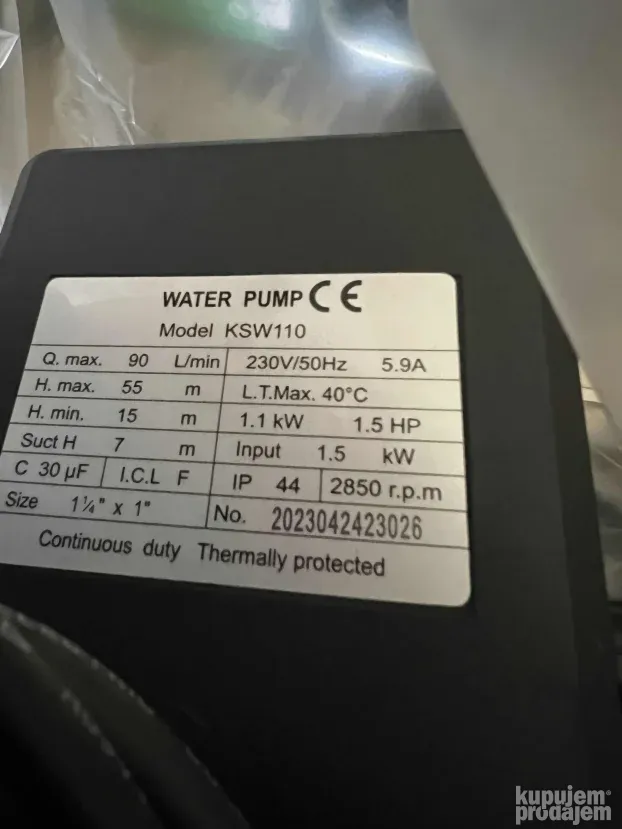 Hidrofor petostepena pumpa za vodu 1,1kw - KupujemProdajem