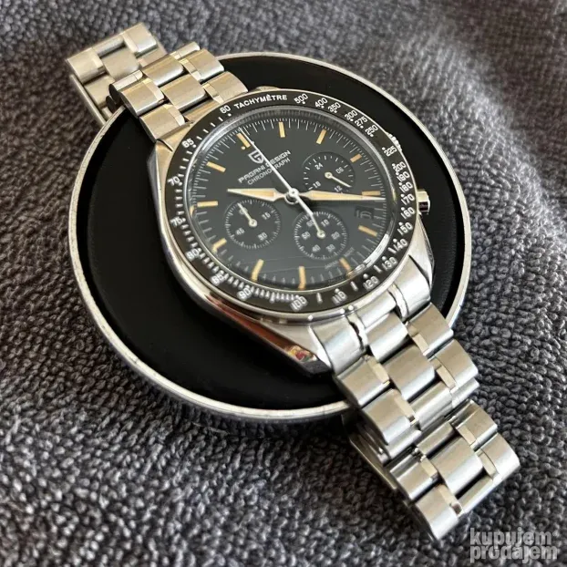PAGANI DESIGN PD-1701 -Crni- Omega Speedmaster Moonwatch - KupujemProdajem