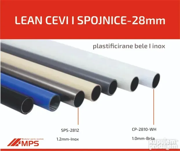 Lean Cevi i metalne spojnice/ Lean Pipes 28mm/ Metal joints ...