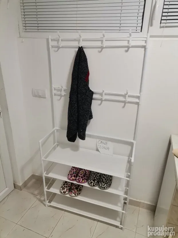 Metalni cipelarnik civiluk/ BELA i crna boja 160x29x80 - KupujemProdajem