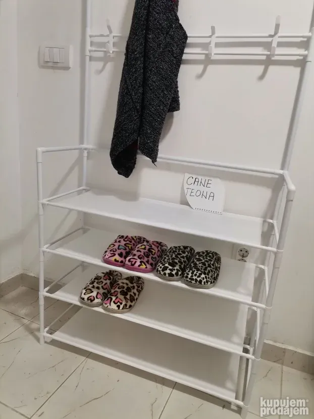 Metalni cipelarnik civiluk/ BELA i crna boja 160x29x80 - KupujemProdajem