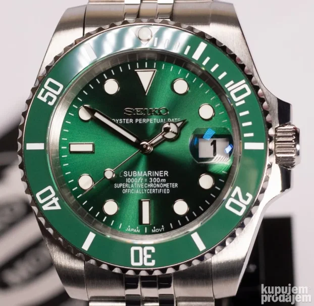 Seiko SUBMARINER HULK 40mm MOD omaz Rolex 116610LV - KupujemProdajem