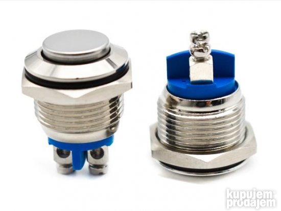 Prekidac taster vodootporan 16mm matalni trenutni - KupujemProdajem