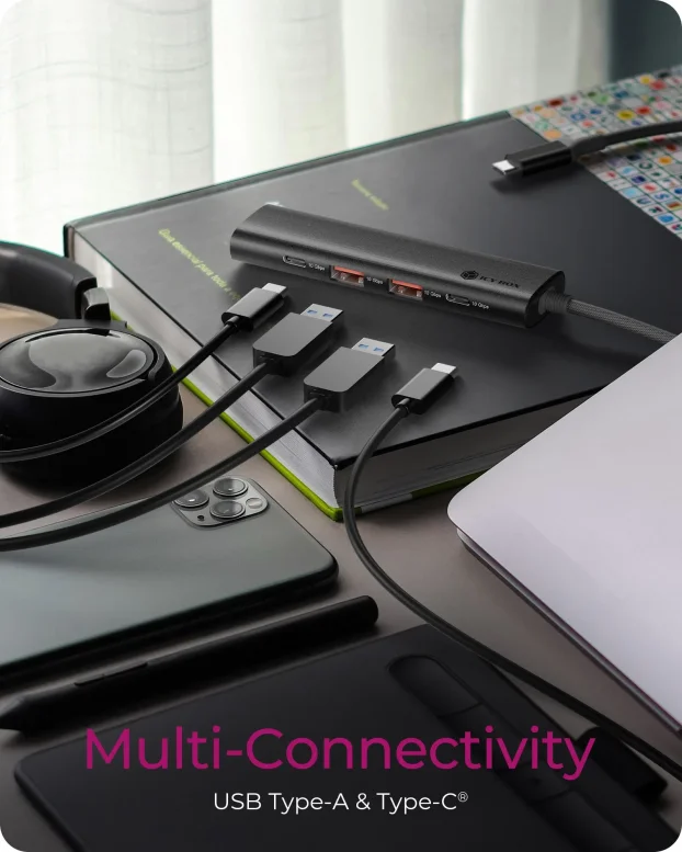 ICY BOX IB HUB1437 CPD 4 Port USB 3.2 Gen 2 Hub with Power ...