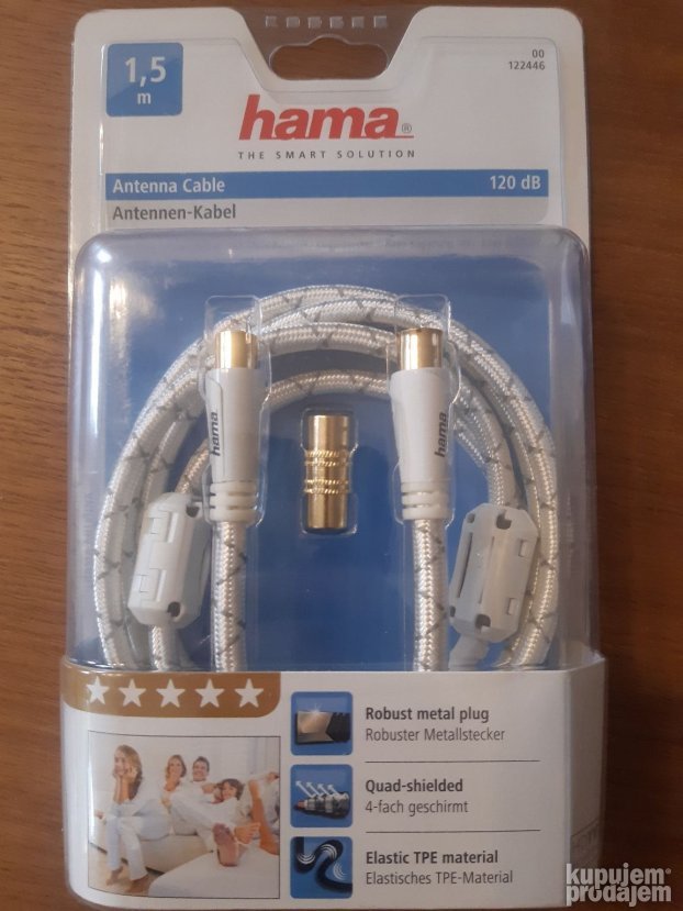 HAMA antenski kabl, Antenna 120db 1,5m - KupujemProdajem