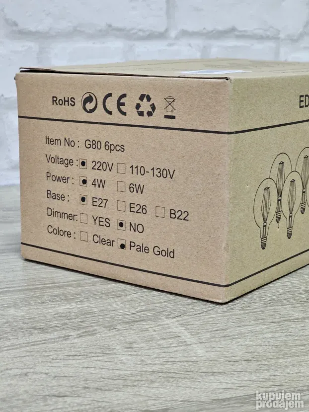 6PACK LED Vintage Edison sijalica sa žarnom niti - KupujemProdajem