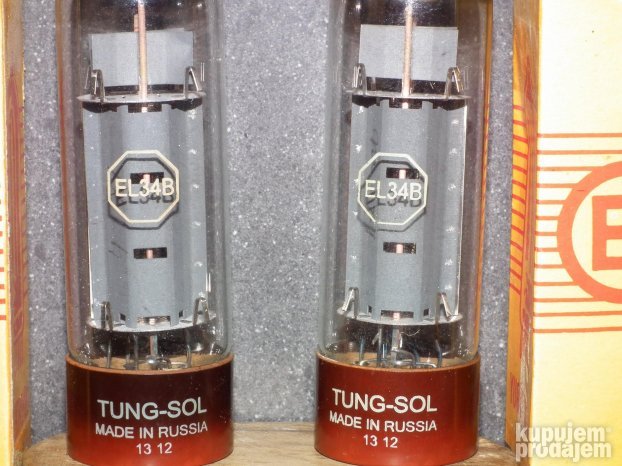 EL34B Tung Sol Brown Base Uparene EL34 6CA7 REZERVISANO - KupujemProdajem