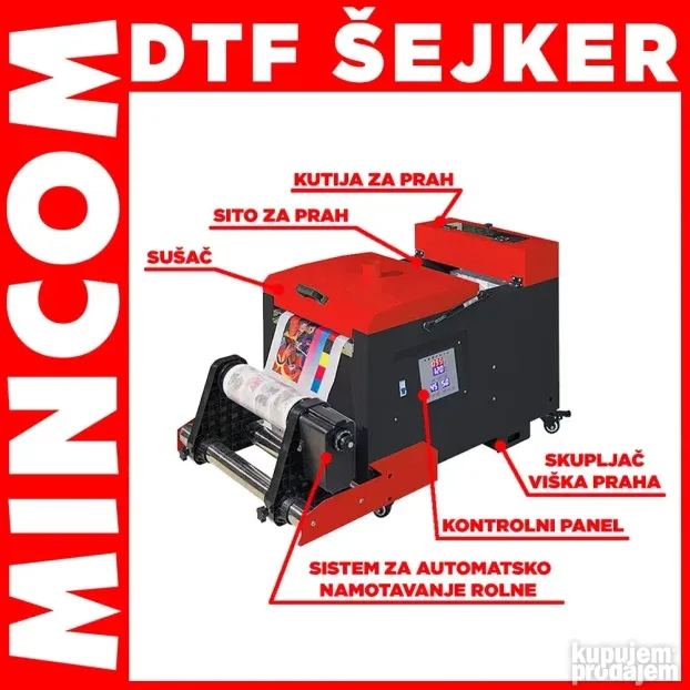 DTF šejker za susenje i nanošenje praha - KupujemProdajem