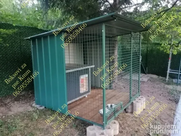 Boks za pse, 2x2 m, drveni pod - KupujemProdajem