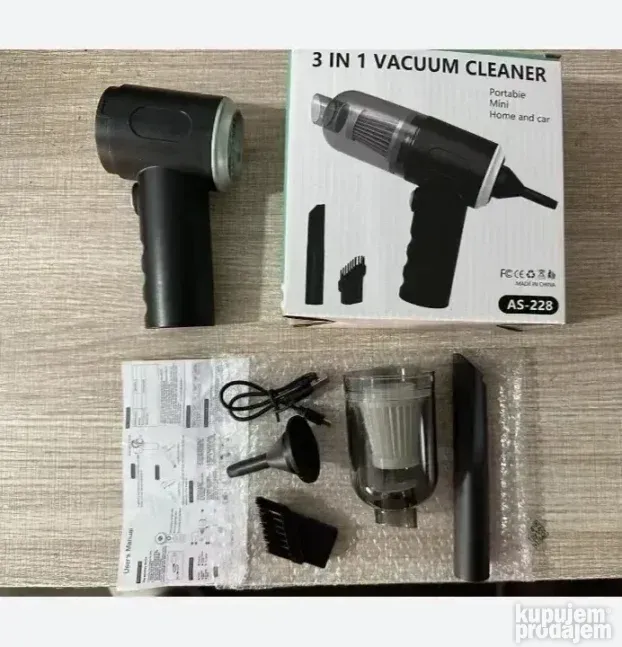 Mini Rucni Prenosivi Usisivac za Kucu i Auto - Bezicni AS228 ...