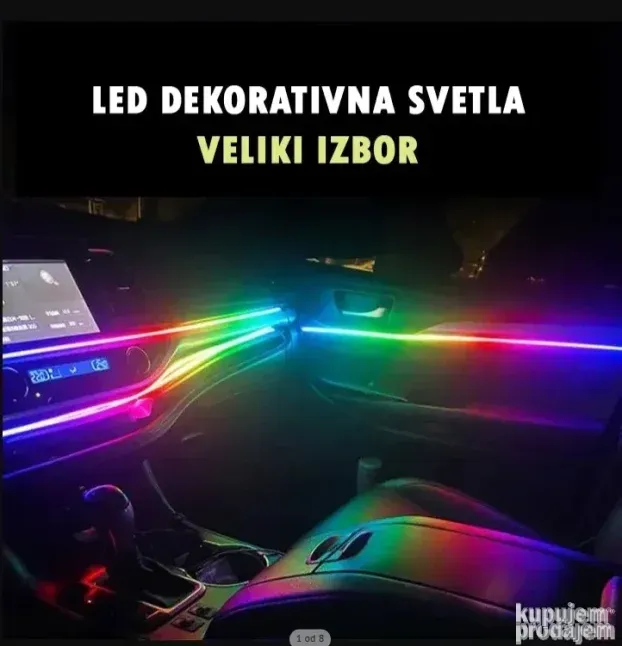RGB LED ambijent niti za enterijer 64 boje 210 modova - KupujemProdajem