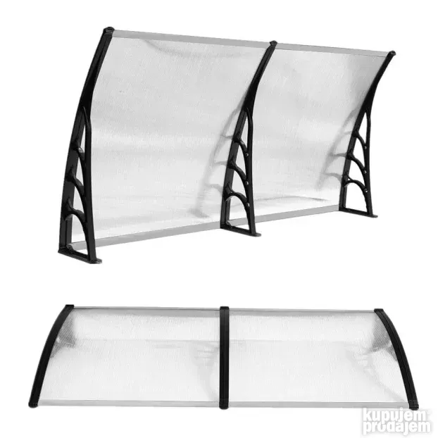 Nadstresnica crna providna 5mm leksan 200x100 - KupujemProdajem