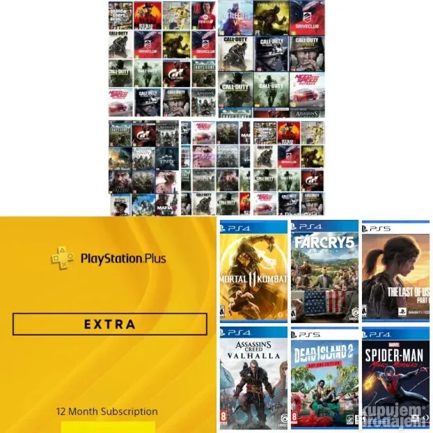 Playstation Plus EXTRA 12 Meseci PS4/PS5 [300+] Black friday ...
