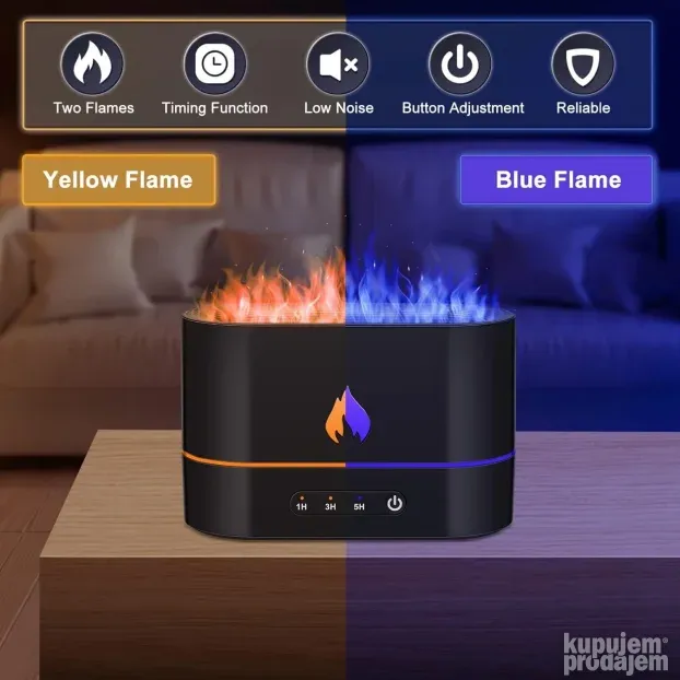 Aroma difuzer - osvezivac prostora sa efektom plamena - KupujemProdajem