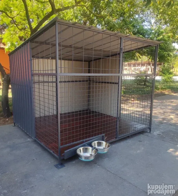 Boks za pse kavez za pse A 4 sa hranilicom i podom - KupujemProdajem