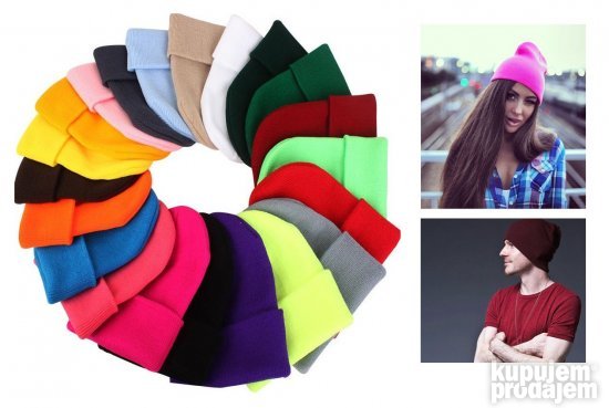 Kapa Zimska Pletena Beanie Muška Ženska Model 1 (Više Boja ...