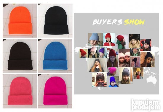 Kapa Zimska Pletena Beanie Muška Ženska Model 1 (Više Boja ...