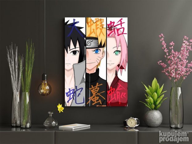 Anime trio - Slika 50x35 - Stampano na foreksu - KupujemProdajem