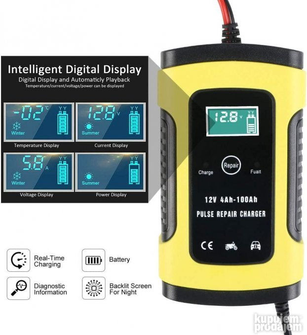 Uraqt auto punjač akumulatora, 6 A, 12 V punjač baterija, au ...