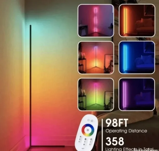 Sobna podna lampa 140x50x36 cm Led ugaona RGB podna lampa - KupujemProdajem