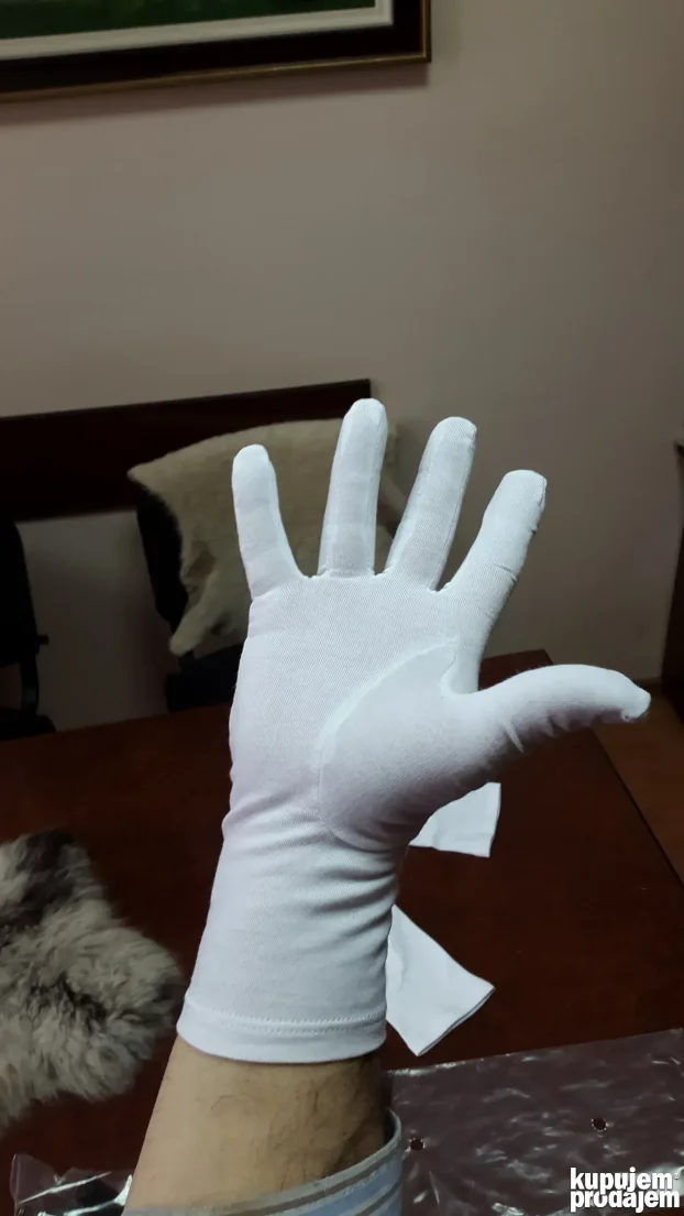 Bele pamučne rukavice konobarske - KupujemProdajem