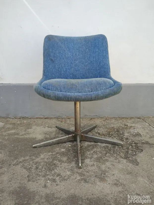 Retro kancelarijska stolica/fotelja 70-e (za restauraciju ...