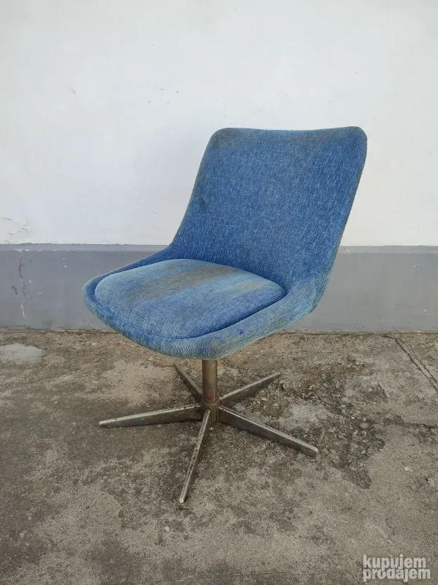 Retro kancelarijska stolica/fotelja 70-e (za restauraciju ...