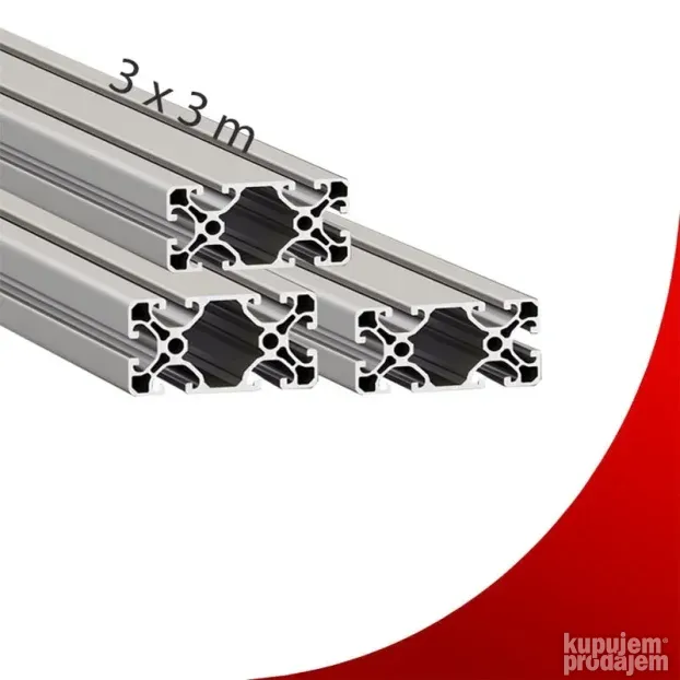 Aluminijumski profil CLAK 40x80x3000mmLT-SET - KupujemProdajem