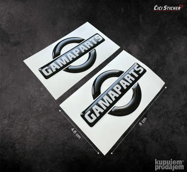 Nalepnice - 3D Stikeri GAMAPARTS - Stikeri za auto - 2369 - KupujemProdajem