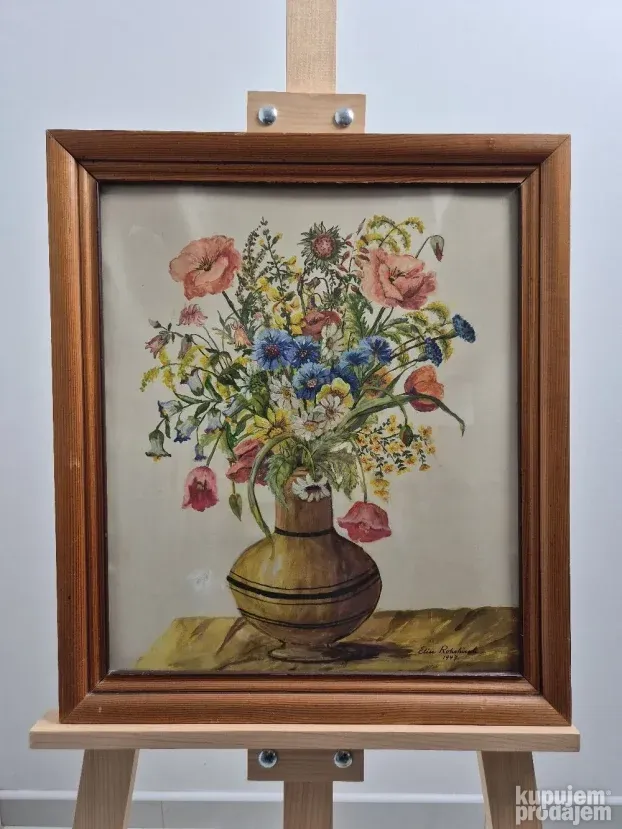 Akvarel, Mrtva Priroda, 1947. godina - KupujemProdajem