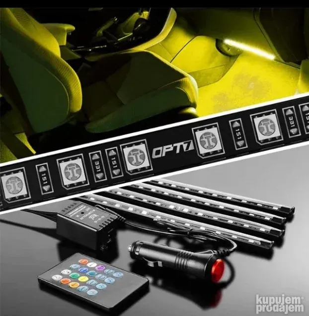 Visebojna led traka za unutrasnjost automobila RGB trake - KupujemProdajem